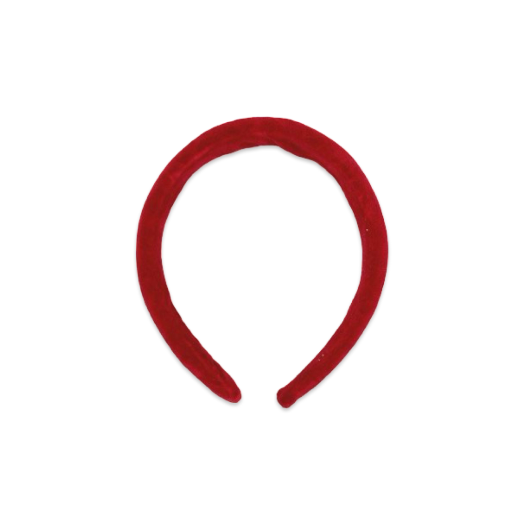 Hannah Headband - Ruby Red Velvet – Set Proper